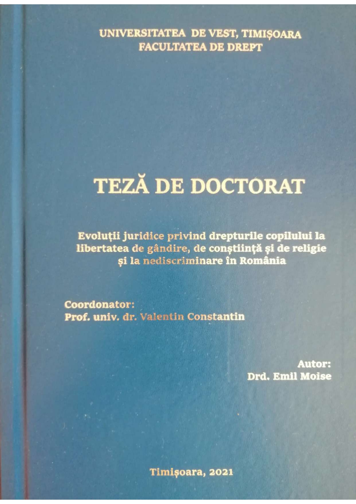Revista drepturile omului | teze de doctorat